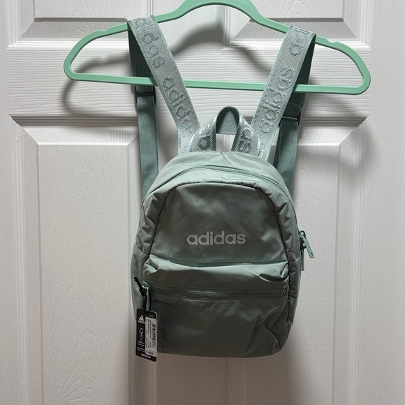 adidas | Bags | Adidas Light Green Compact Backpack | Poshmark